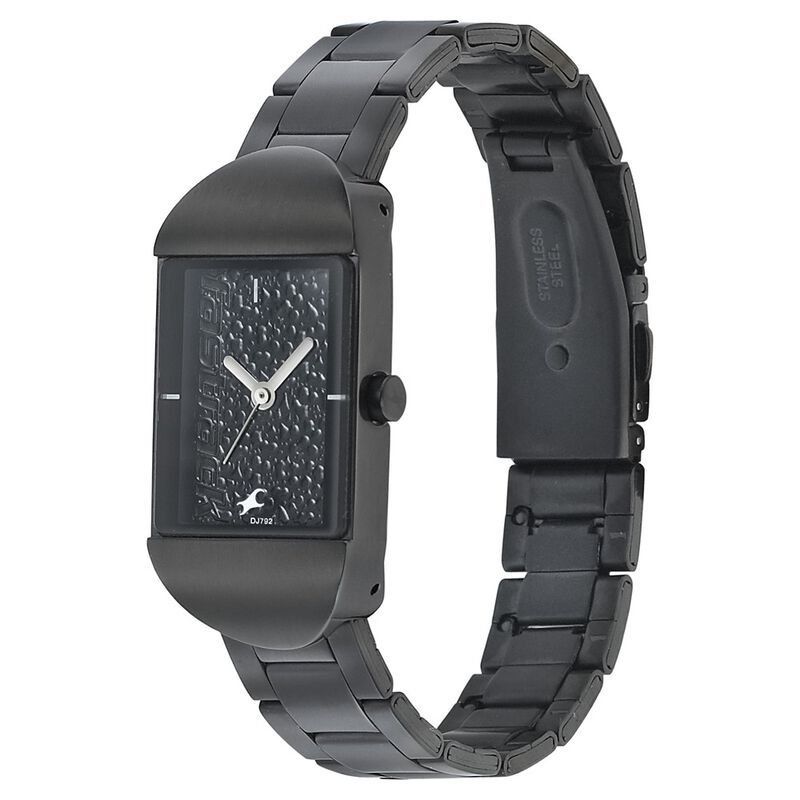 Fastrack Go Skate Quartz Analog Black Dial Stainless Steel Strap Watch ...