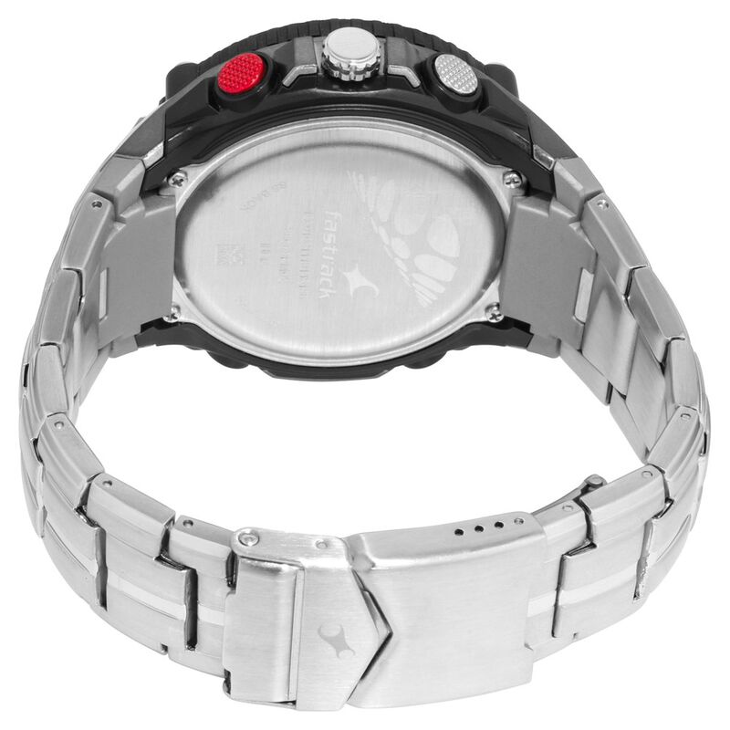 Fastrack Deux Machina Quartz Analog Digital Red Dial Stainless Steel ...