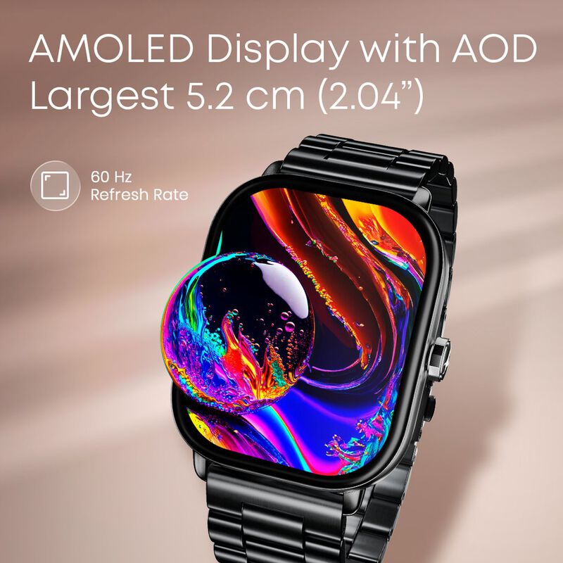 Fastrack Radiant FX2 Luxury Metal Smartwatch with largest 5.1 AMOLED ...