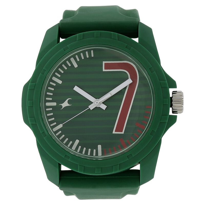 Buy Online Fastrack Quartz Analog Green Dial Plastic Strap Watch for ...