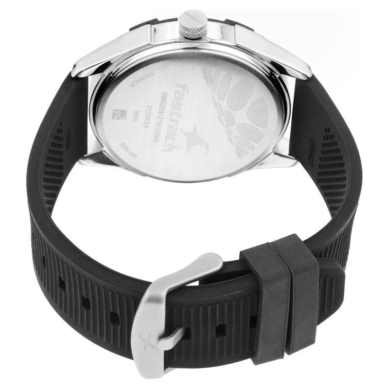 Fastrack Fastfit Quartz Analog Black Dial Silicone Strap Watch for Guys