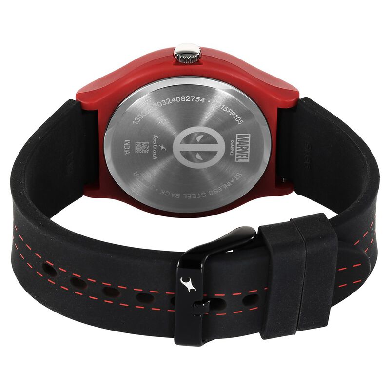 Fastrack Deadpool Wolverine Quartz Analog Dial With Black Silicone ...