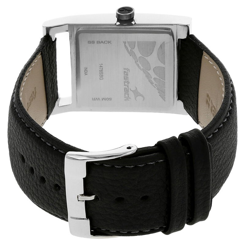 Fastrack Essentials Quartz Analog White Dial Leather Strap Watch for Guys