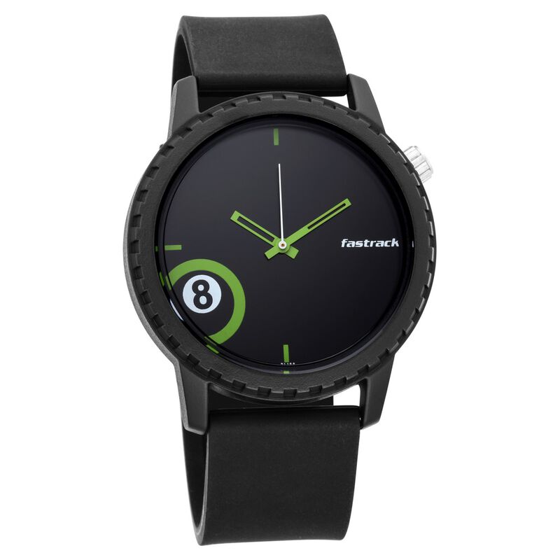 Buy Online Fastrack Quartz Analog Black Dial Silicone Strap Watch for ...