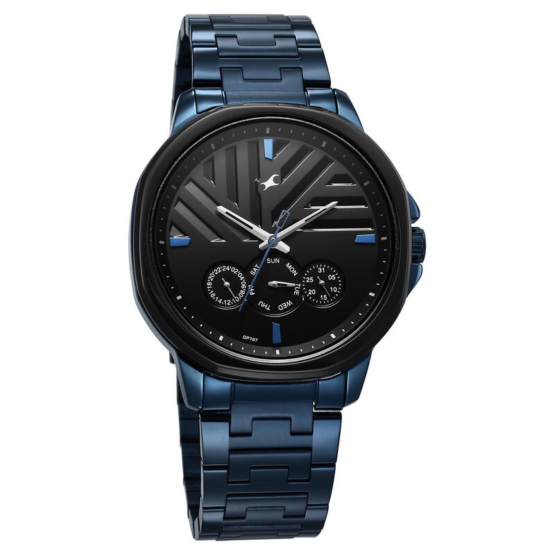 Fastrack Fleek Quartz Multifunction Black Dial Stainless Steel Strap ...