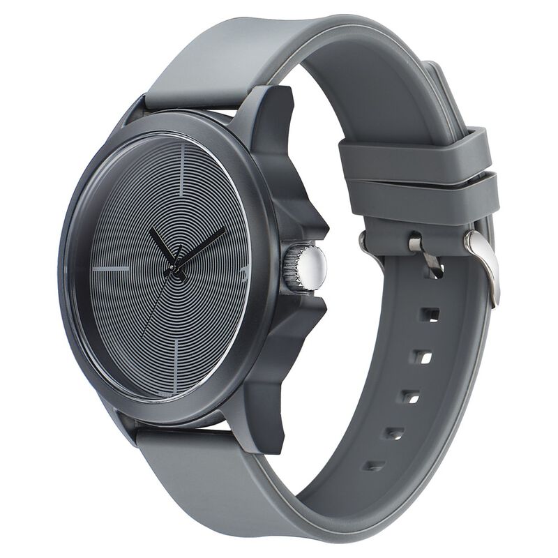 Fastrack Tees Quartz Analog Grey Dial Silicone Strap Unisex Watch