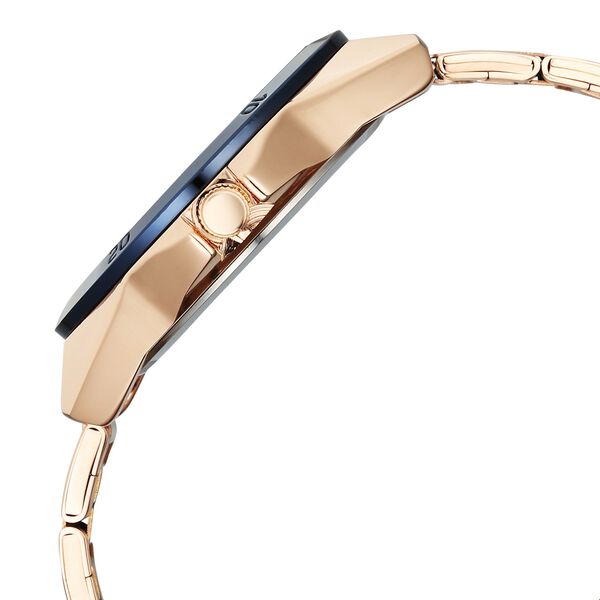 Buy Online Vyb Quest By Fastrack Quartz Analog Blue Dial Rose Gold ...