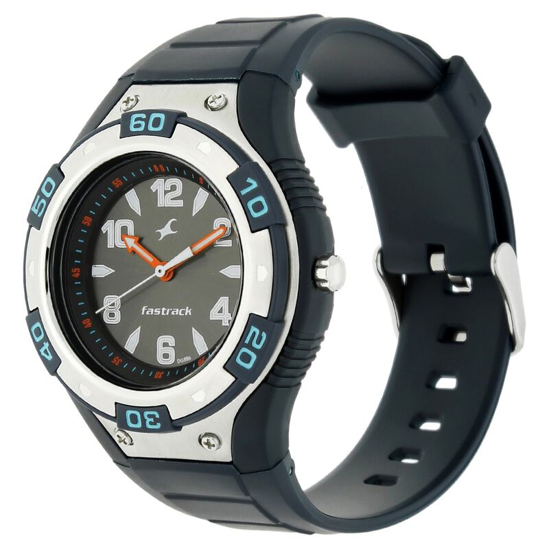 Fastrack Quartz Analog Black Dial Plastic Strap Watch for Guys