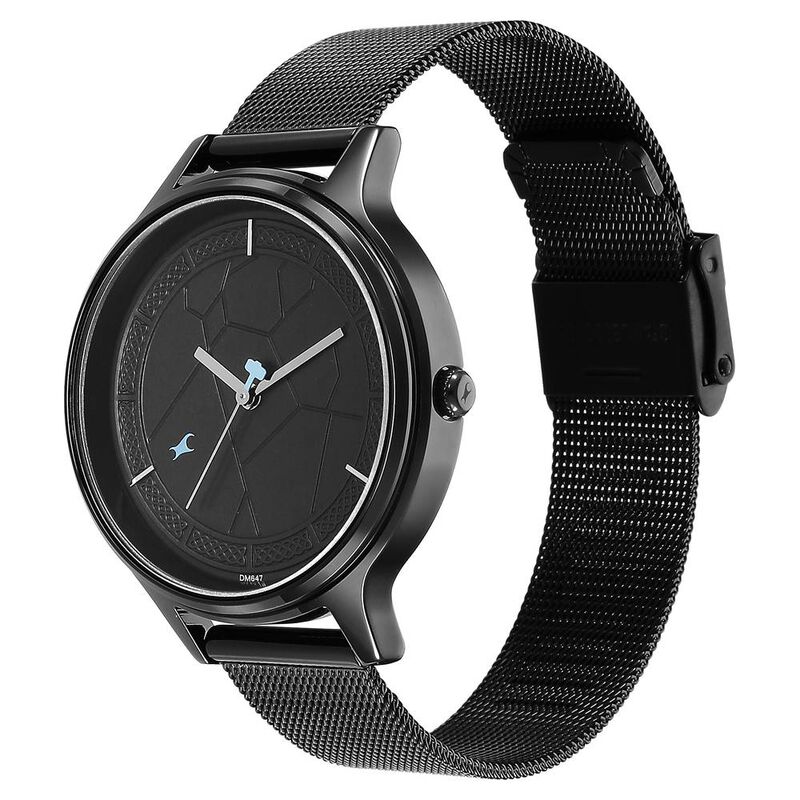 Fastrack Thor Quartz Analog Black Dial Stainless Steel Strap Watch for ...