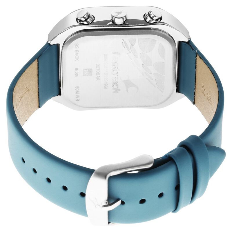 Fastrack After Dark Quartz Analog with Date White Dial Leather Strap ...