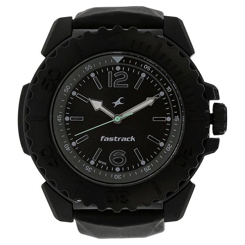Buy Online Fastrack Quartz Analog Black Dial Silicone Strap Watch for ...