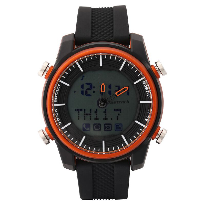 Fastrack Digital Dial Silicone Strap Watch for Unisex