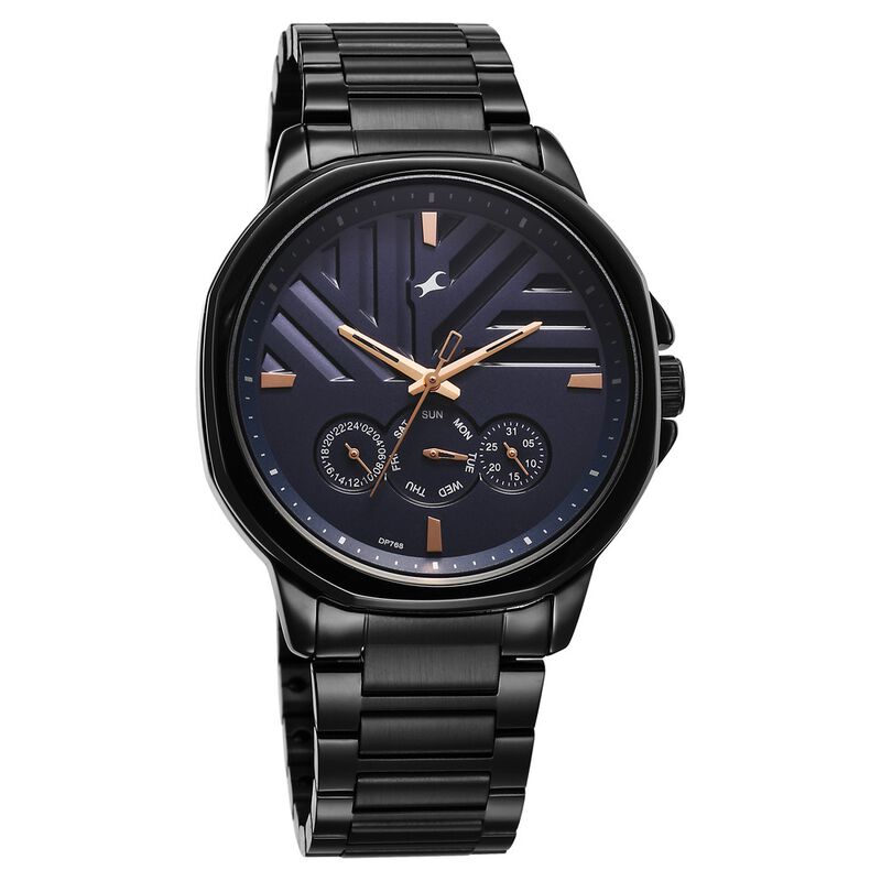 Fastrack Fleek Quartz Multifunction Blue Dial Stainless Steel Strap ...