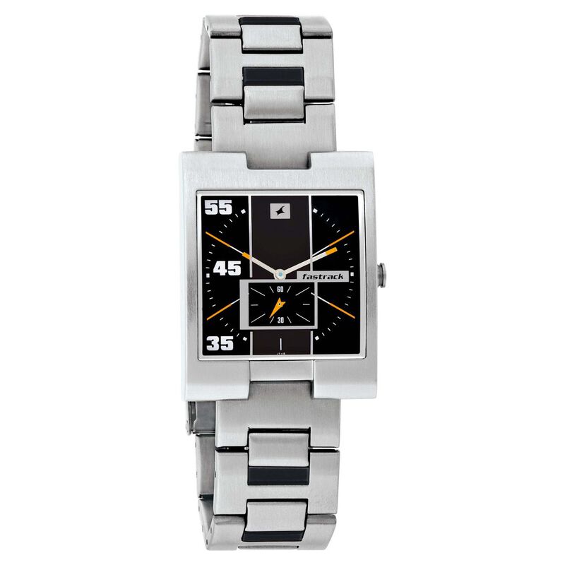 Buy Online Fastrack Quartz Analog Black Dial Stainless Steel Strap ...