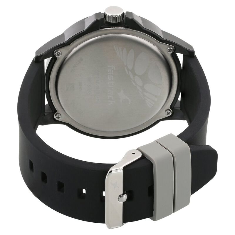 Fastrack Quartz Analog Black Dial Silicone Strap Watch for Unisex