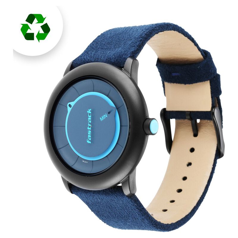 Fastrack Revibe Quartz Analog Blue Dial Fabric Strap Watch for Guys