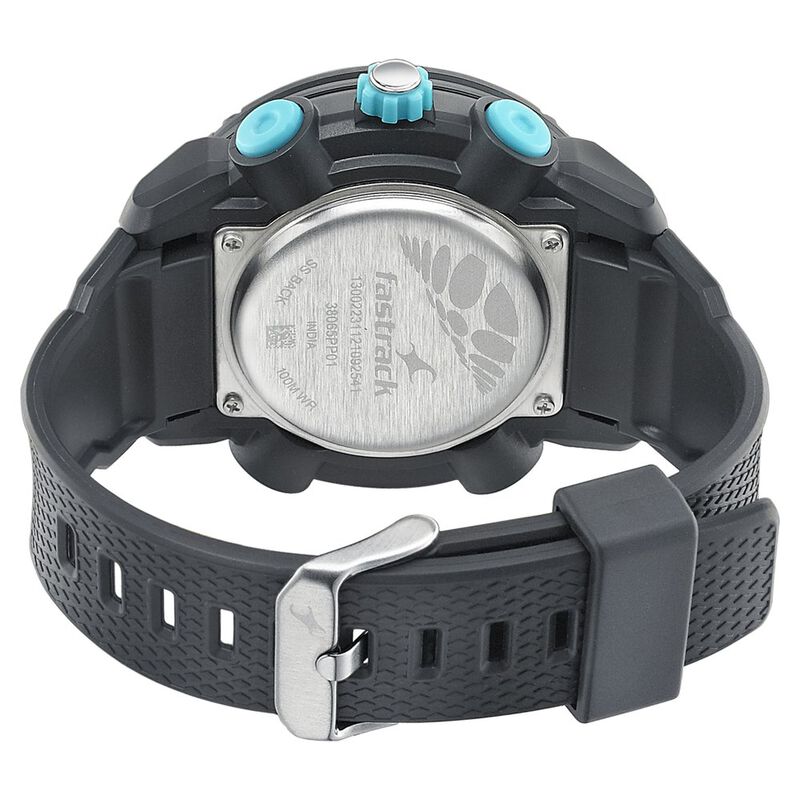 Fastrack Streetwear Blue Dial with Black Colour Strap Watch for Guys