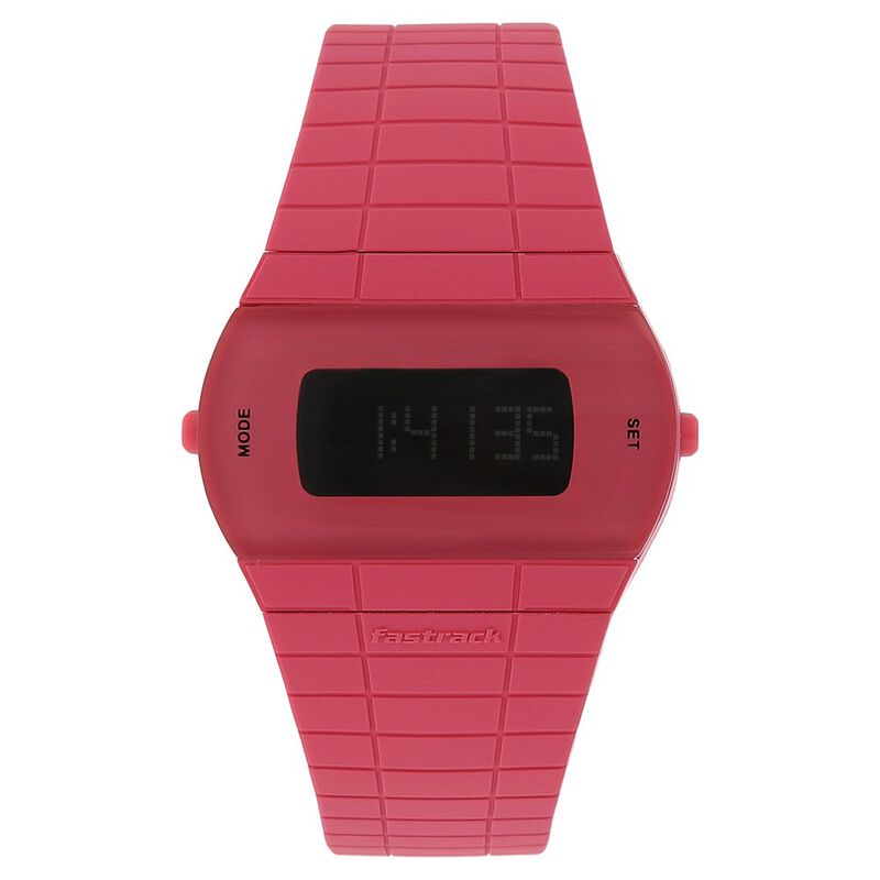 Buy Online Fastrack Digital Black Dial Silicone Strap Watch for Girls ...