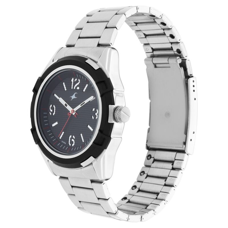 Fastrack Fastfit Quartz Analog Black Dial Stainless Steel Strap Watch ...