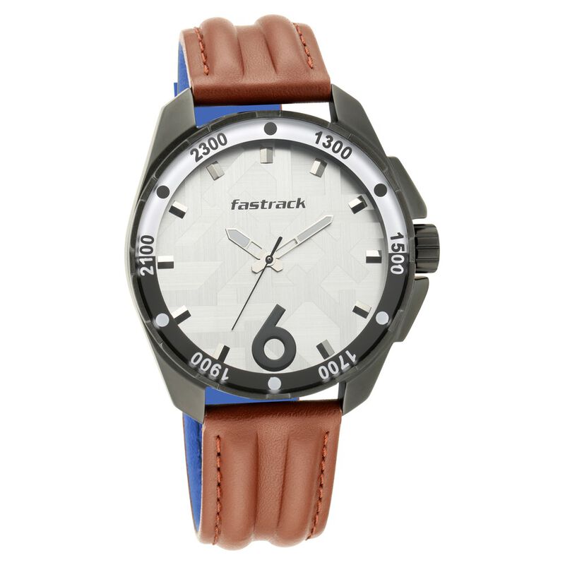 Buy Online Fastrack Hitlist Quartz Analog White Dial Leather Strap ...