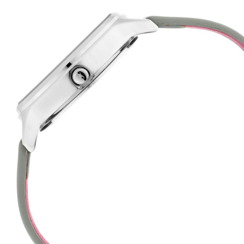 Fastrack Ruffles Quartz Analog with Day and Date Grey Dial Leather ...