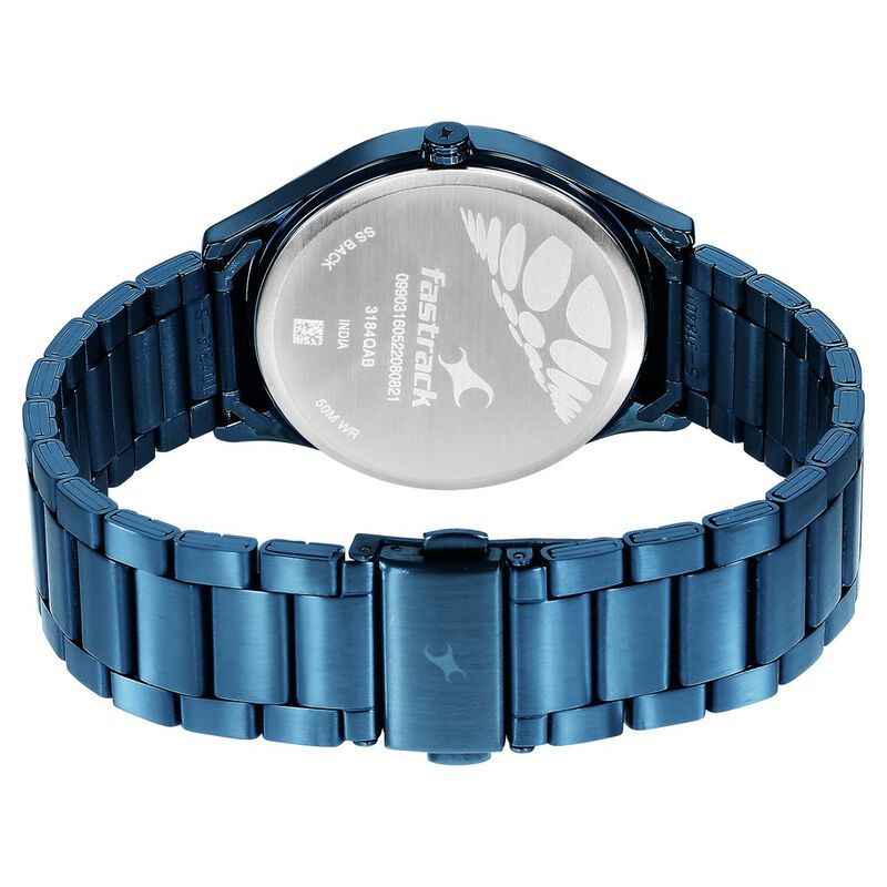 Fastrack Style Up Quartz Analog Blue Dial Stainless Steel Strap Watch ...