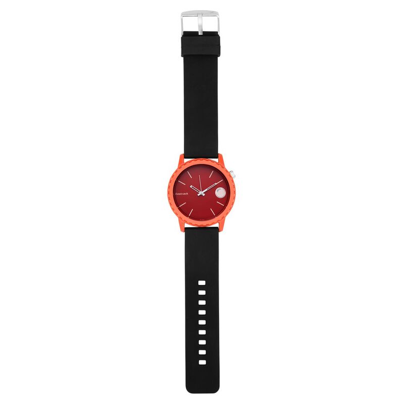 Fastrack Quartz Analog Red Dial Silicone Strap Watch for Unisex