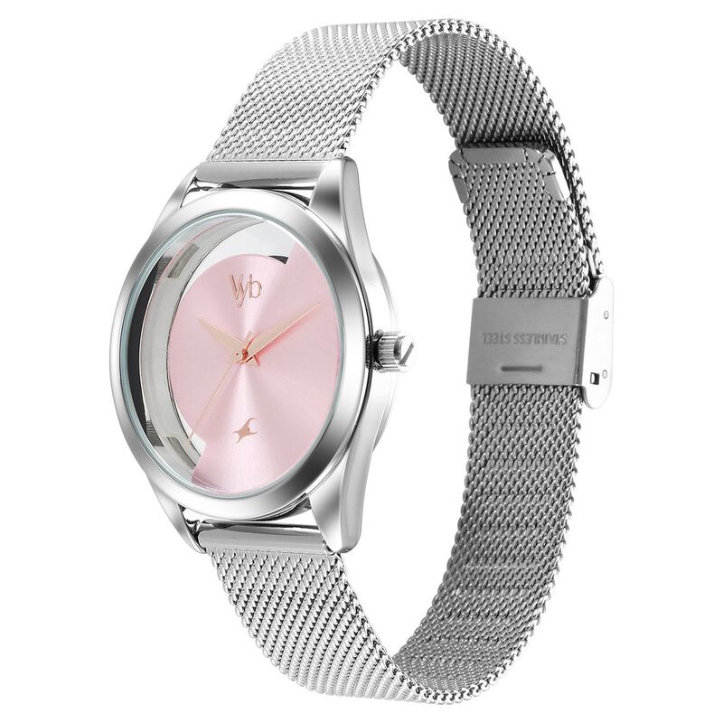 Fastrack Vyb Runway Quartz Analog Silver Dial Stainless Steel Strap ...