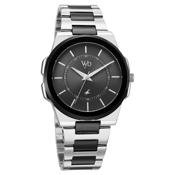 Buy Online Vyb Nimbus By Fastrack Quartz Analog Black Dial Two Toned ...