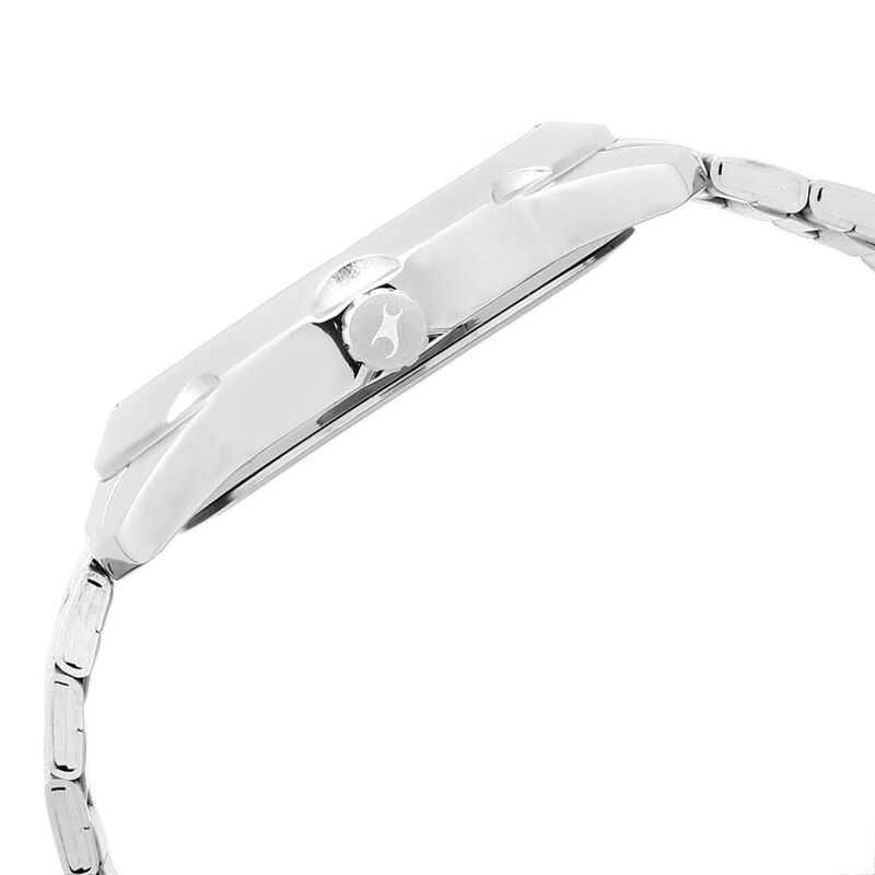 Fastrack Road Trip Quartz Analog White Dial Stainless Steel Strap Watch ...
