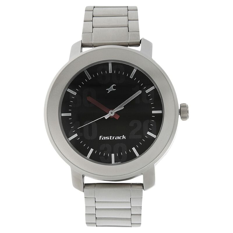 Buy Online Fastrack Quartz Analog Black Dial Stainless Steel Strap ...