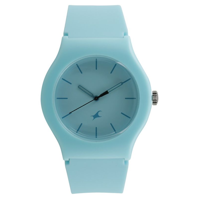Buy Online Fastrack Quartz Analog Blue Dial Silicone Strap Watch for ...