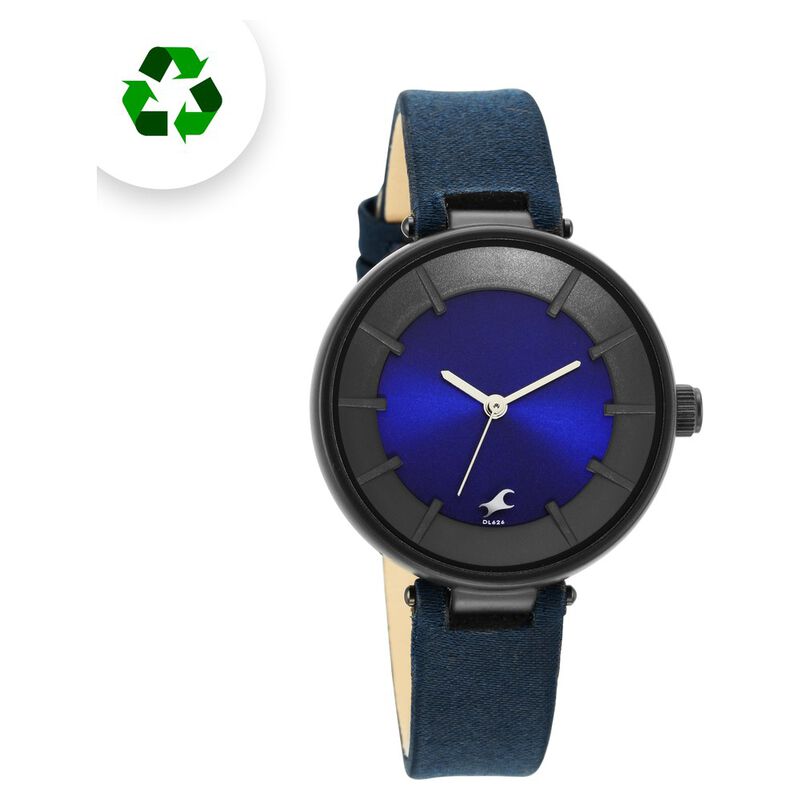 Fastrack Revibe Quartz Analog Blue Dial Fabric Strap Watch for Girls