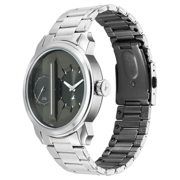 Buy Online Fastrack Pulse IV Dual Time Analog Watch with Green Dial ...