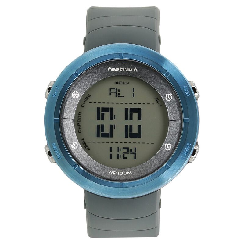 Buy Online Fastrack Trendies Digital Grey Dial Plastic Strap Watch for ...