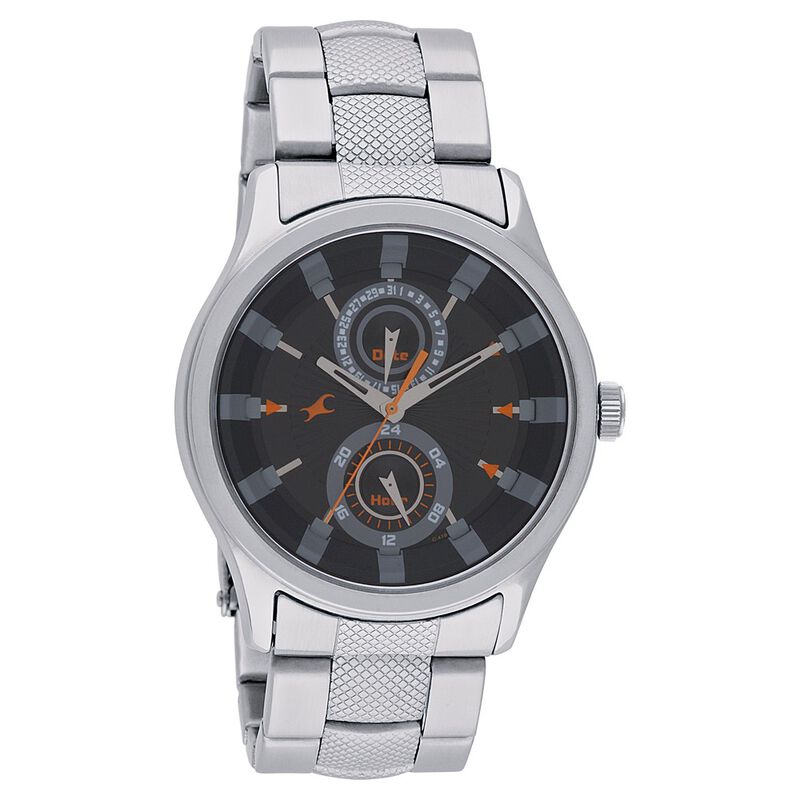 Buy Online Fastrack Quartz Multifunction Black Dial Stainless Steel ...