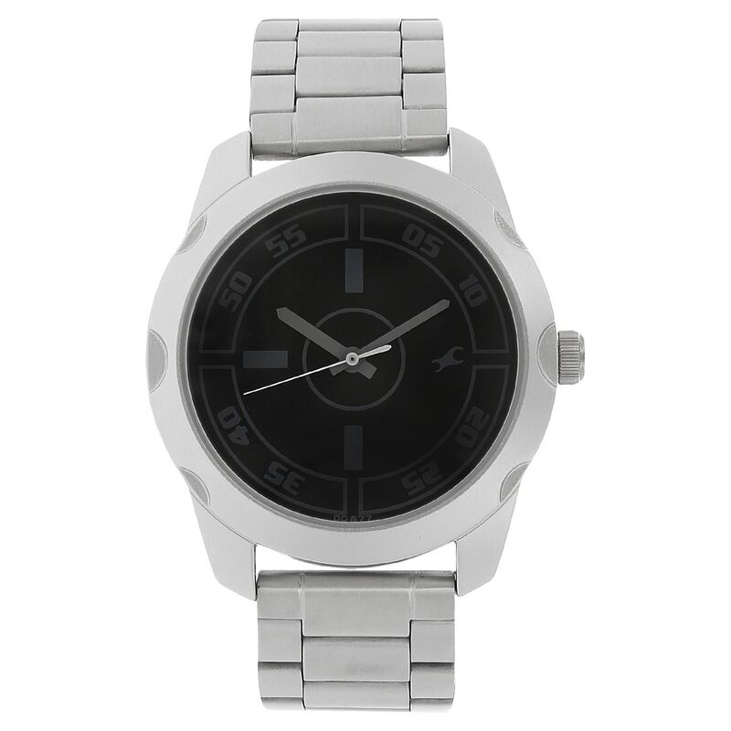 Buy Online Fastrack Quartz Analog Black Dial Stainless Steel Strap ...