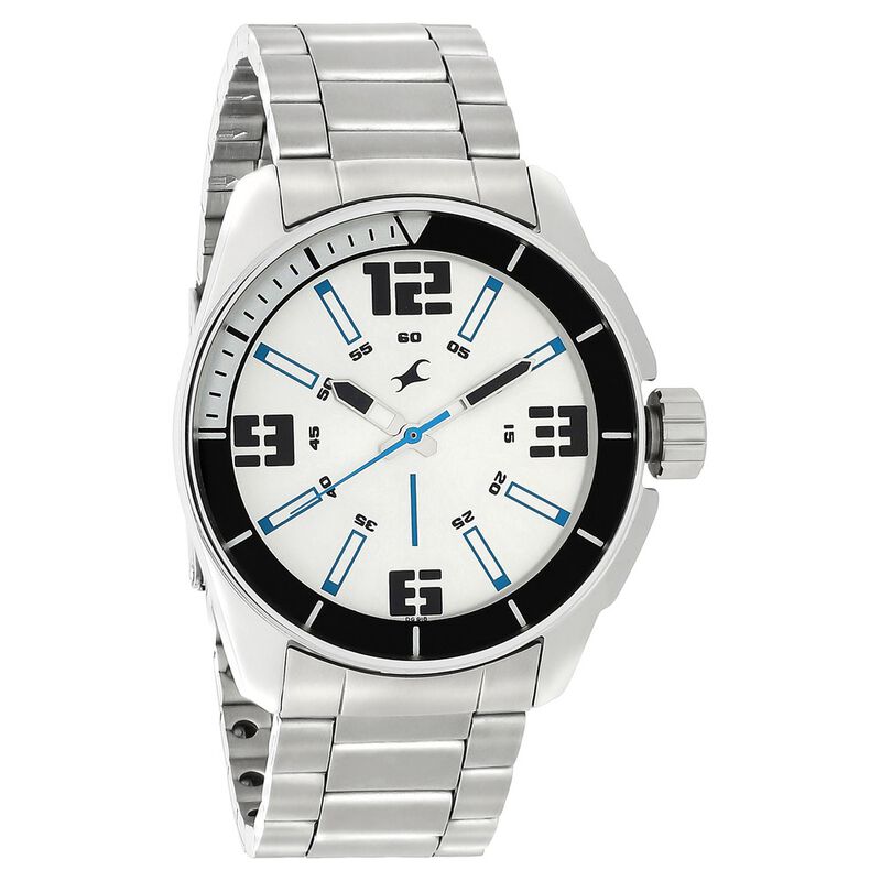 Buy Online Fastrack Hitlist Quartz Analog Silver Dial Stainless Steel ...