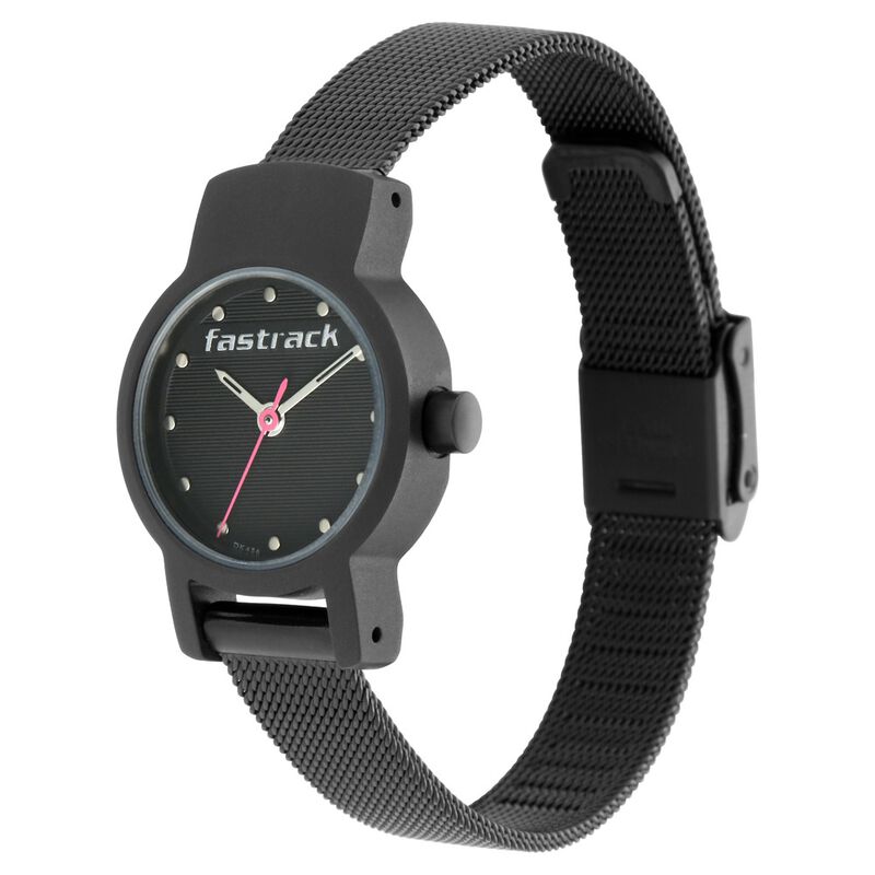 Fastrack Hitlist Quartz Analog with Date Black Dial Stainless Steel ...