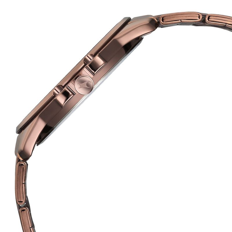 Fastrack Pulse Quartz Analog Brown Dial With Brown Stainless steel ...