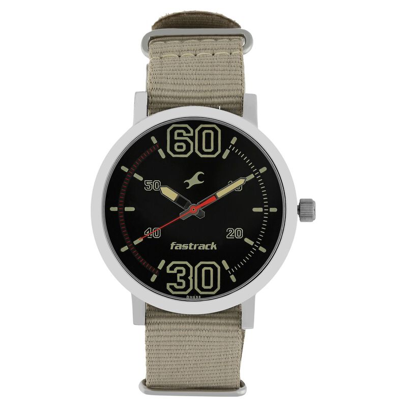 Buy Online Fastrack Fundamentals Quartz Analog Black Dial Plastic Strap ...