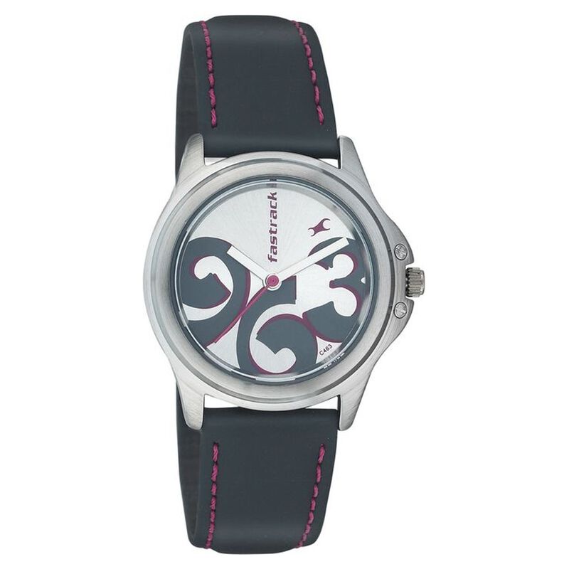 Buy Online Fastrack Quartz Analog White Dial Leather Strap Watch for ...