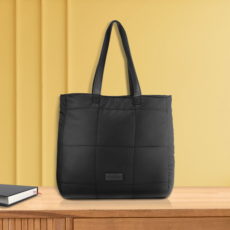 Buy Online BLACK QUILTED TOTE BAG - f234tolan15bk1 | Fastrack