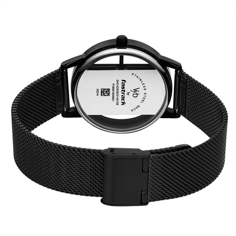 Fastrack Vyb Runway Quartz Analog Black Dial Stainless Steel Strap ...