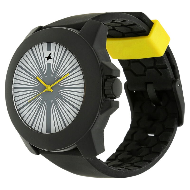 Fastrack Quartz Analog White Dial Plastic Strap Watch for Unisex