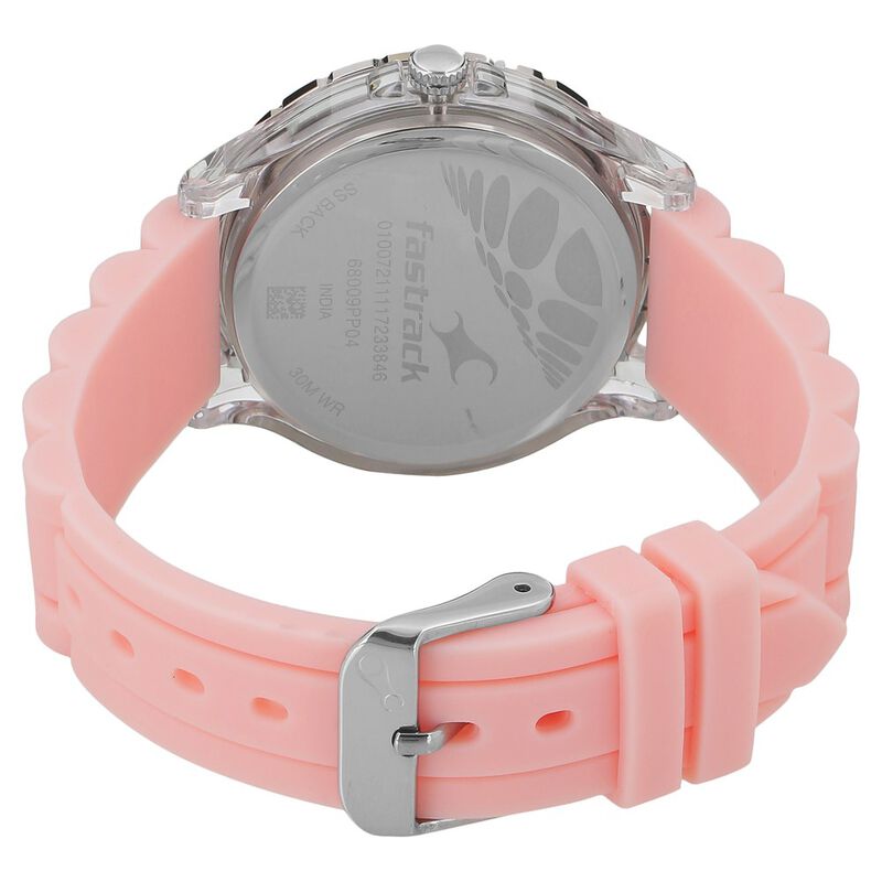 Fastrack Trendies Quartz Analog Black Dial Silicone Strap Watch for Girls