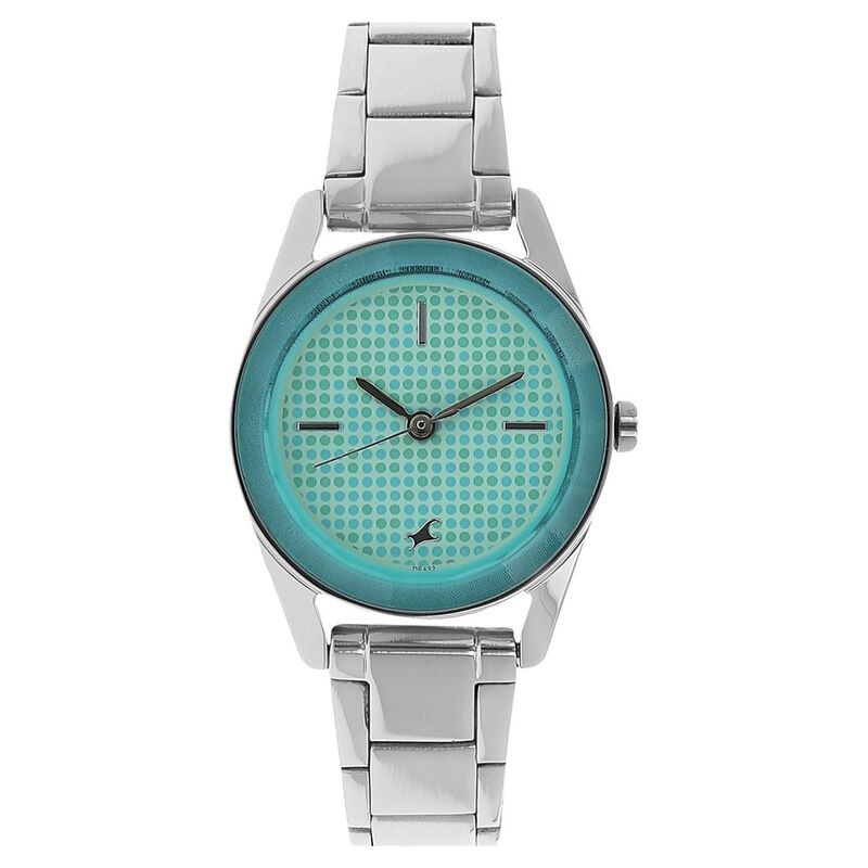 Buy Online Fastrack Quartz Analog Green Dial Stainless Steel Strap ...