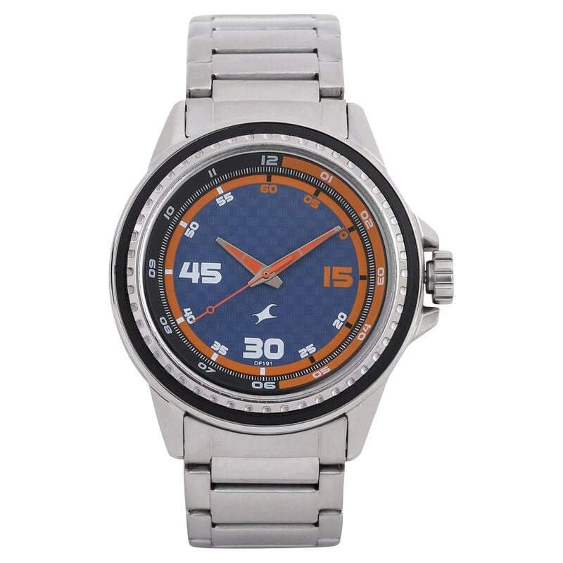 Buy Online Fastrack Quartz Analog Blue Dial Metal Strap Watch for Guys ...