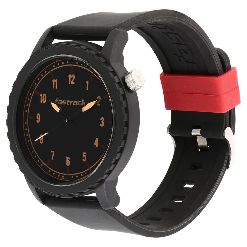 Fastrack Tees Quartz Analog Grey Dial Plastic Strap Unisex Watch