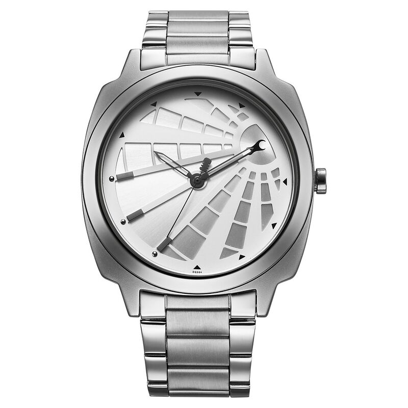 Buy Online Fastrack Groove Quartz Analog Silver Dial Guys Stainless ...